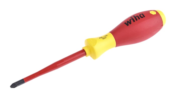35396 Wiha | Wiha Pozidriv Insulated Screwdriver, PZ2 Tip, 100 mm Blade ...
