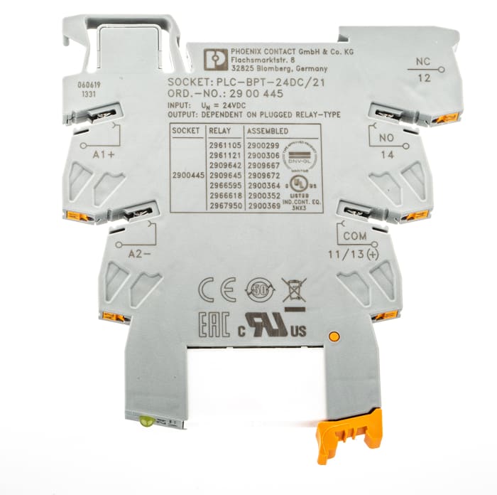 2900299 Phoenix Contact | Phoenix Contact PLC-RPT-24DC/21 Series ...