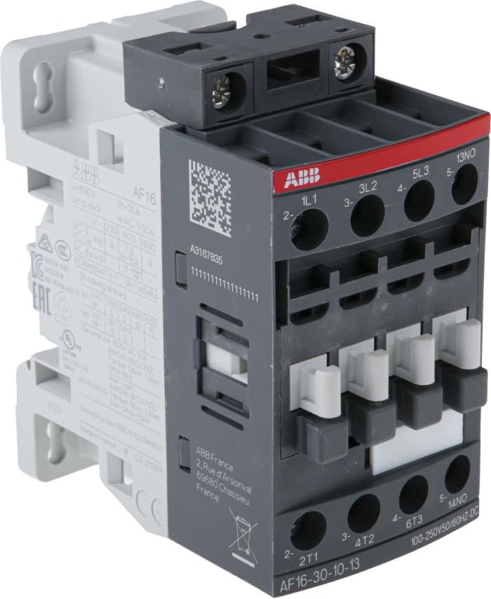 1SBL177001R1310 AF16-30-10-13 ABB | ABB AF16 AF Contactor, 230 V ac Coil, 3-Pole, 30 A, 7.5 kW ...