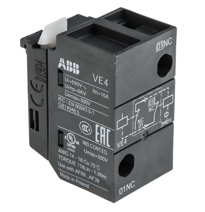 1SBN030111R1000 VEM4 ABB | ABB Contactor Interlock for use with AF09 to ...