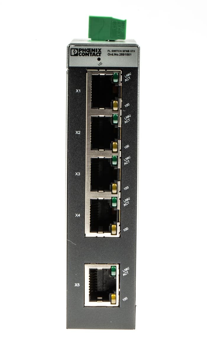 2891001 Phoenix Contact | Phoenix Contact FL SWITCH SFNB 5TX Series DIN ...