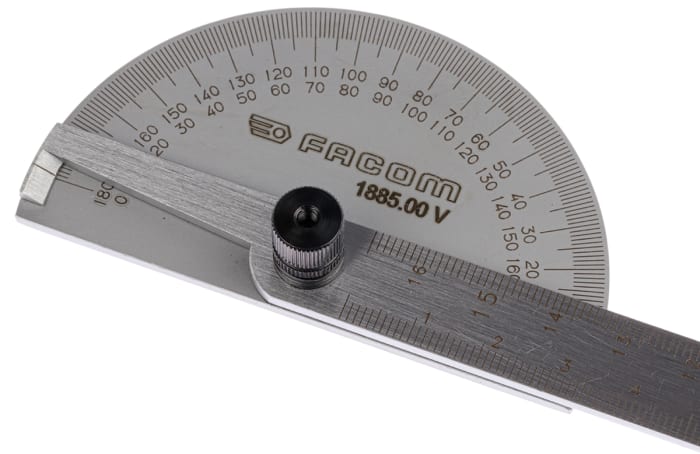 1885.00 Facom | Facom 180° Metric Bevel Depth Gauge Protractor, 170 mm ...