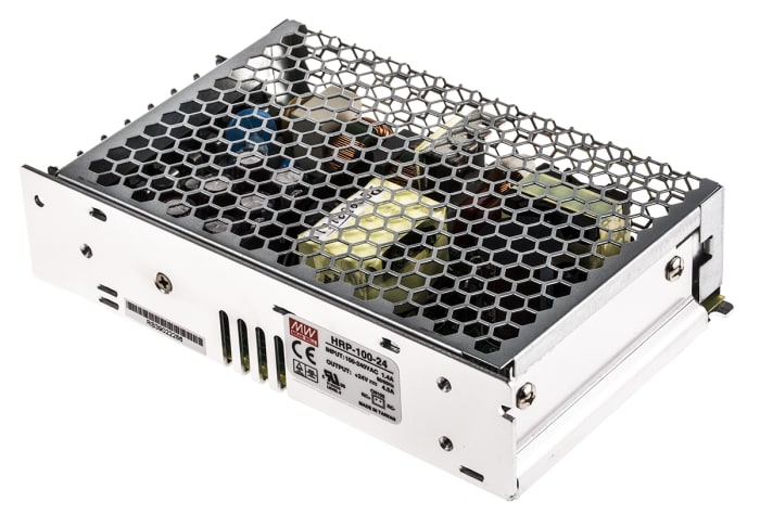 HRP-100-24 MEAN WELL | MEAN WELL Switching Power Supply, HRP-100-24, 24V dc, 4.5A, 108W, 1 ...