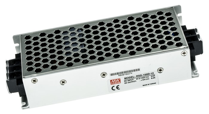 RSD-100D-12 MEAN WELL | MEAN WELL RSD 100 DC-DC Converter, 12V dc/ 8.4A Output, 57.6 → 154 V dc ...