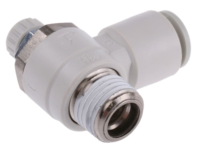 AS2201F-02-08S SMC | SMC AS Series Threaded Speed Controller, R 1/4 Male Inlet Port x R 1/4 Male ...