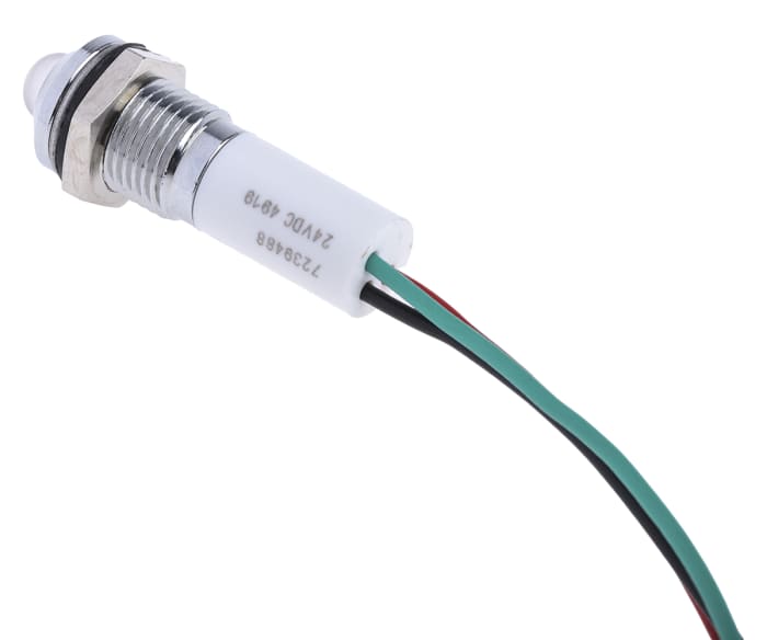 RS PRO | RS PRO Panel Mount Indicator, 24V dc, 8mm Mounting Hole Size ...