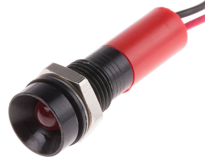 RS PRO | RS PRO Red Panel Mount Indicator, 24V dc, 8mm Mounting Hole ...