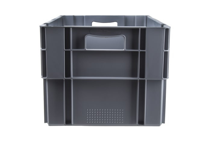 RS PRO | RS PRO 60L Grey PP Large Storage Box, 320mm x 400mm x 600mm ...