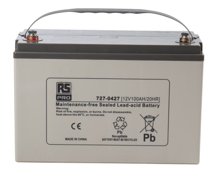 RS PRO | RS PRO 12V T11 Sealed Lead Acid Battery, 100Ah | 727-0427 | RS