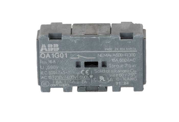 OA1G01 1SCA022353R4890 ABB | ABB Auxiliary Contact, 1 Contact, 1NC ...