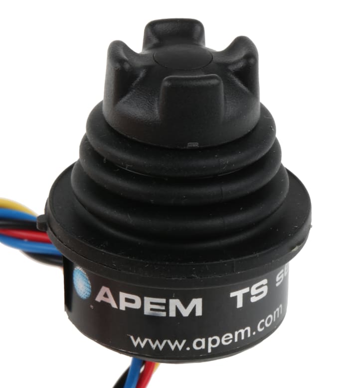 TS-1D1S02A APEM | Apem 2-Axis Joystick Switch Castle, Hall Effect, IP68 ...