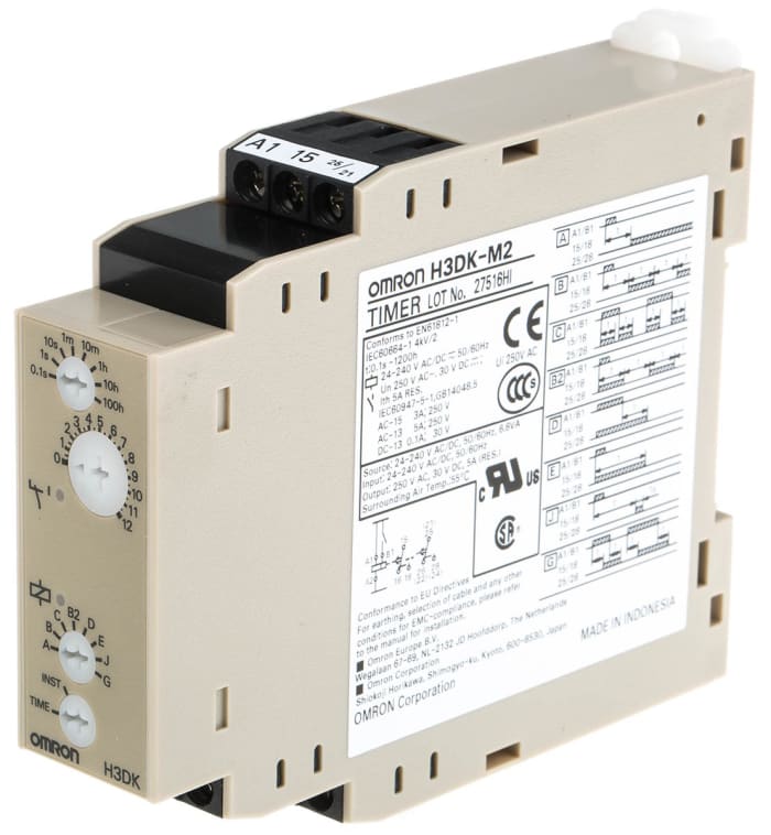 H3dk M2 Ac Dc24 240 Omron Omron Din Rail Multi Function Timer Relay