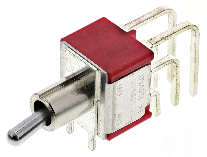 RS PRO | RS PRO Toggle Switch, PCB Mount, On-(On), DPDT, Through Hole ...