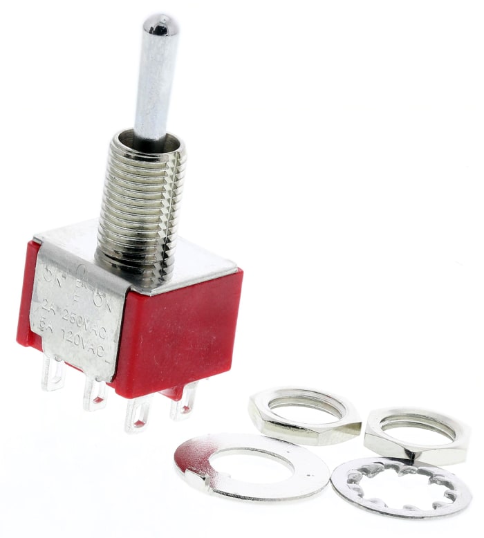 RS PRO | RS PRO Toggle Switch, Panel Mount, On-Off-On, DPDT, Solder ...
