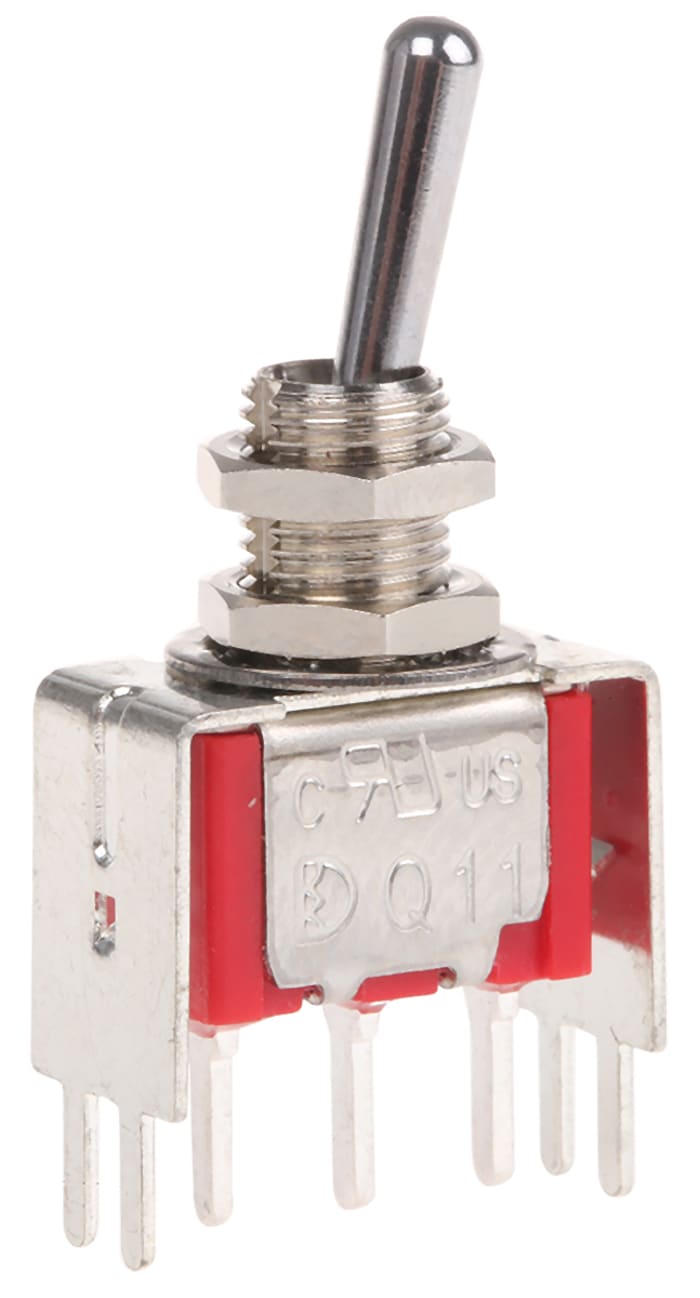 RS PRO | RS PRO Toggle Switch, PCB Mount, On-(On), SPDT, Through Hole ...