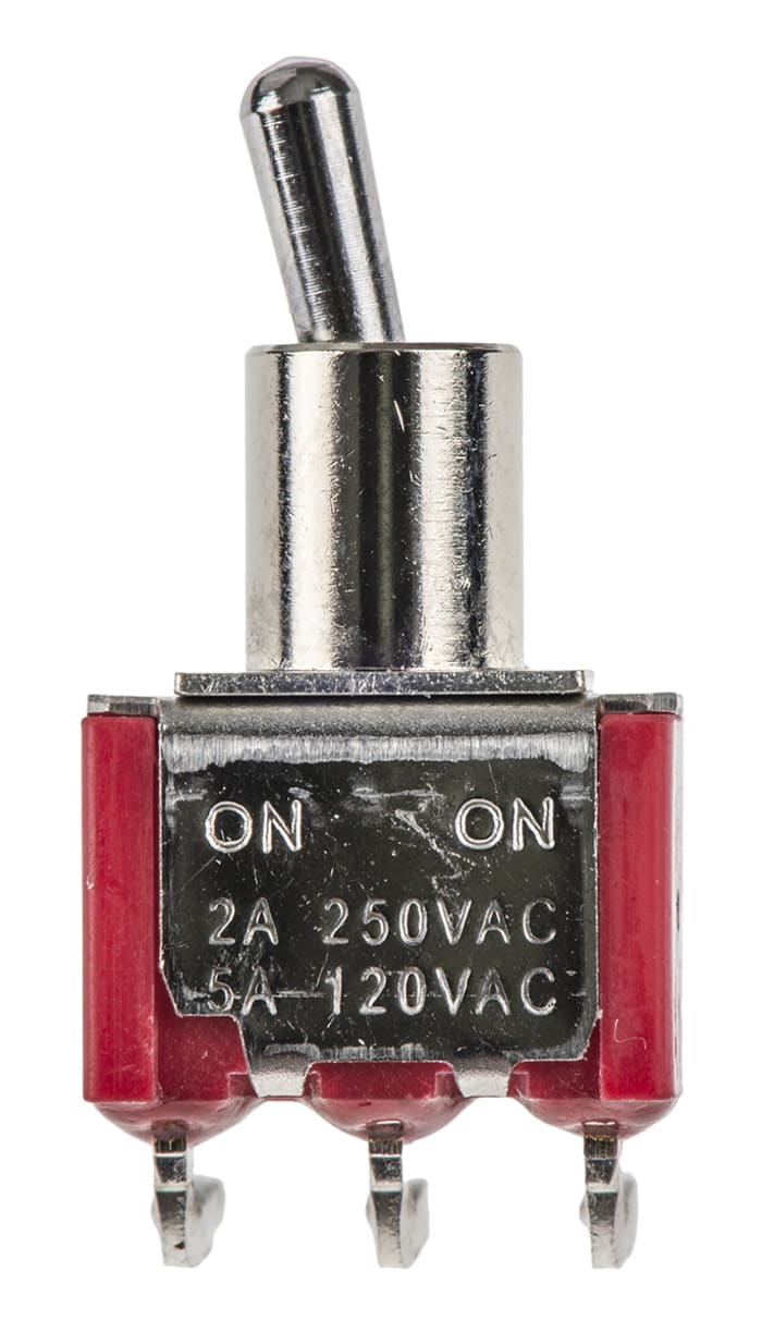 RS PRO | RS PRO Toggle Switch, PCB Mount, On-(On), SPDT, Through Hole ...