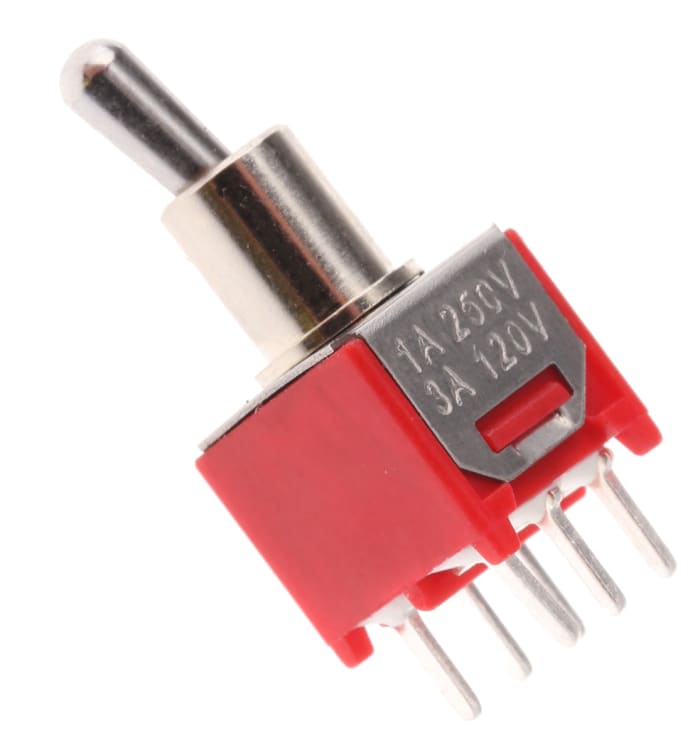 RS PRO | RS PRO Toggle Switch, PCB Mount, On-(On), DPDT, Through Hole ...