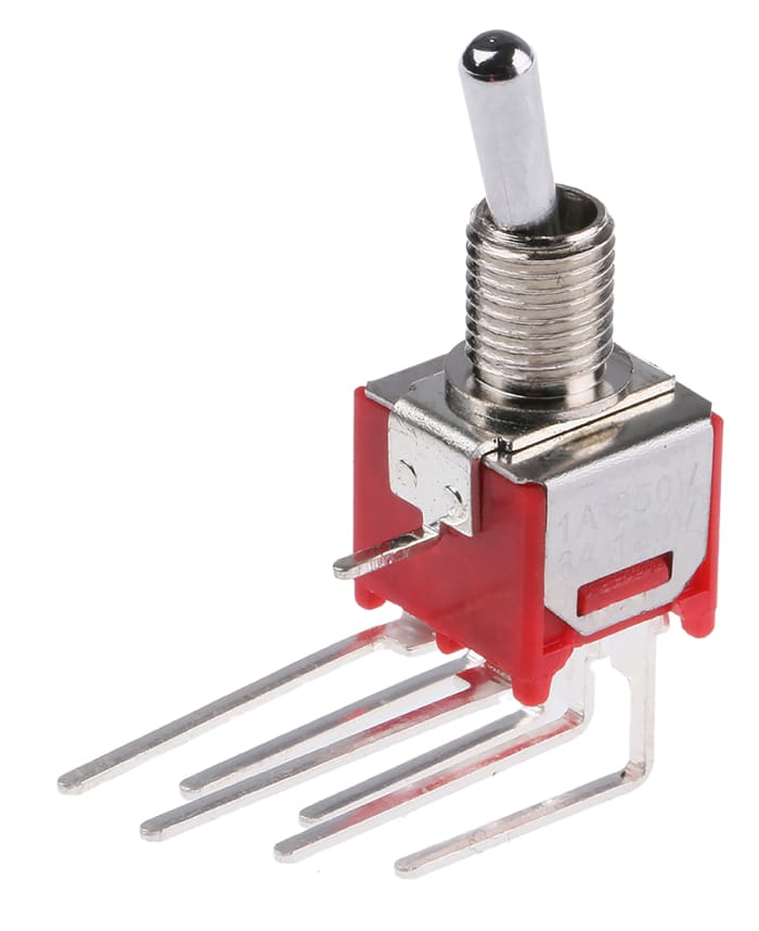 RS PRO | RS PRO Toggle Switch, PCB Mount, On-(On), DPDT, Through Hole ...