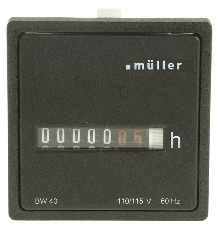 BW 40.28 115V 60 Hz Muller | Muller BW40 Hour Meter, 6 Digit Mechanical ...