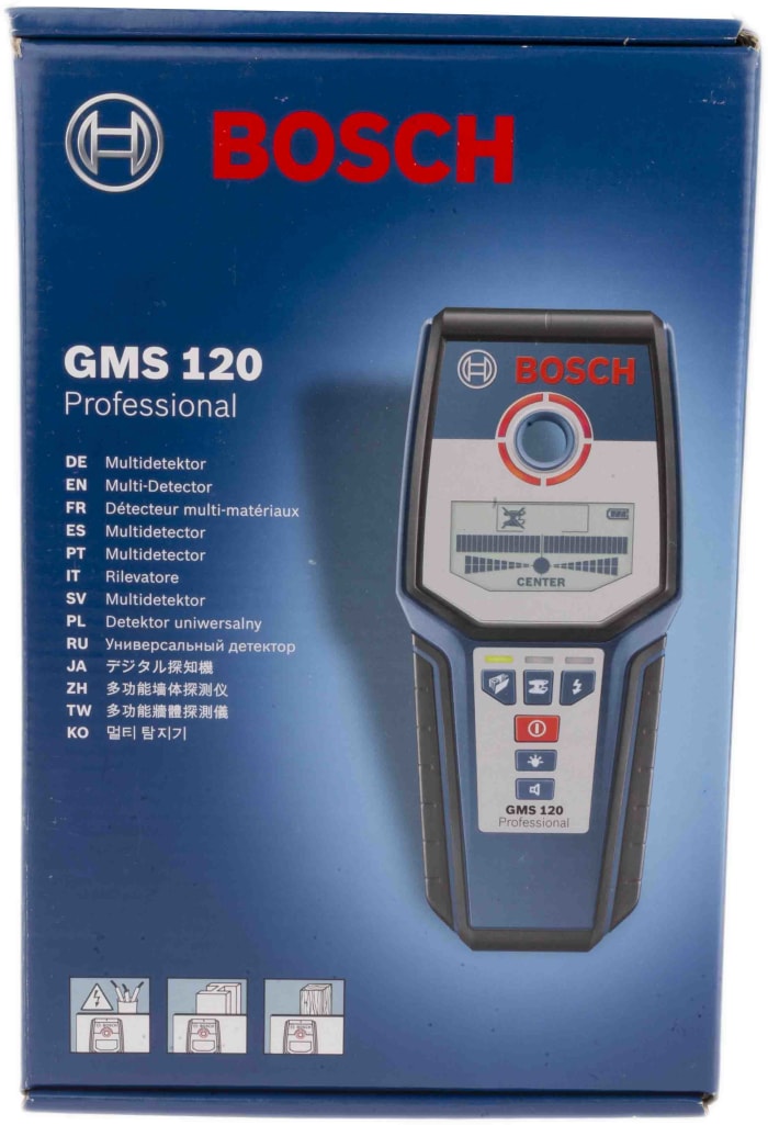 0601081000 Bosch | Bosch GMS 120 Wall Scanner, LED Display | 735-6729 | RS