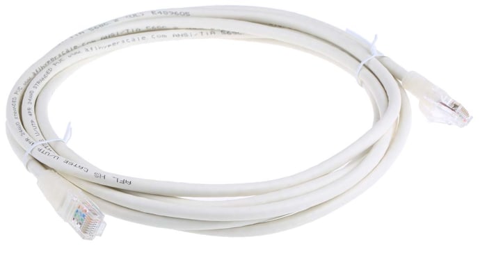 RS PRO | RS PRO, 3m Cat5e, White RJ45 to Male RJ45 Male, U/UTP ...