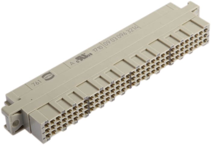 09030963214 HARTING | HARTING 96 Way 2.54mm Pitch, 3 Row, Straight DIN ...