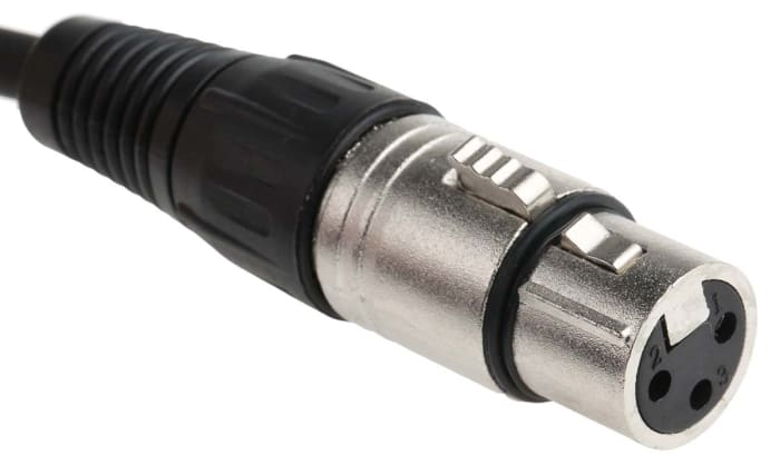 RS PRO | RS PRO Female 3 Pin XLR to Male 3 Pin XLR Cable, Black, 5m ...
