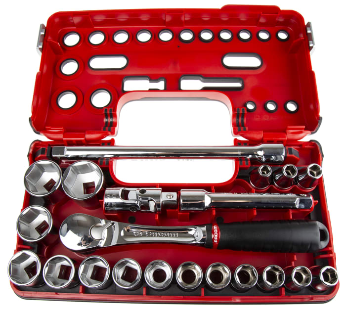 SL.DBOX1PB Facom | Facom 21-Piece Metric 1/2 in Standard Socket Set ...