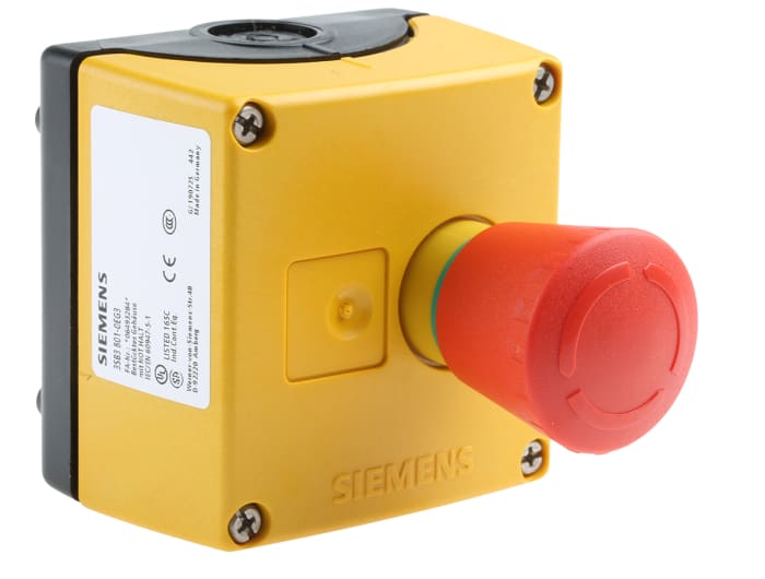 3SB3801-0EG3 Siemens | Siemens E-Stop, 2NC | 742-9281 | RS Components
