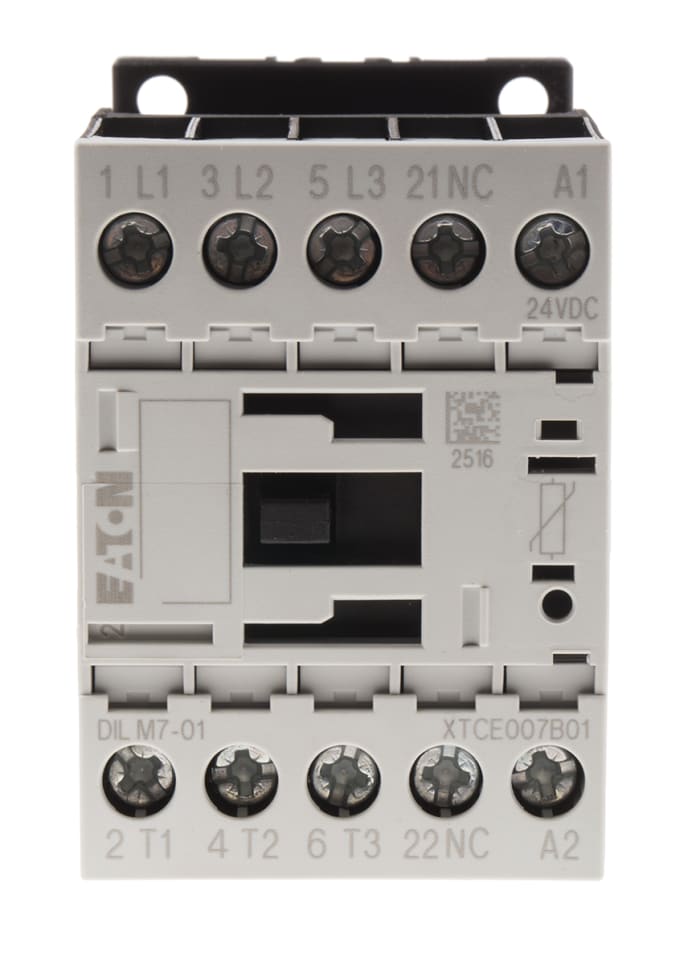 276600 DILM7-01(24VDC) Eaton | Contactor Eaton xStart de 3 polos, 3 NA ...