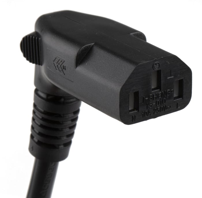 RS PRO | RS PRO Right Angle IEC C13 Socket to Unterminated Socket Power ...