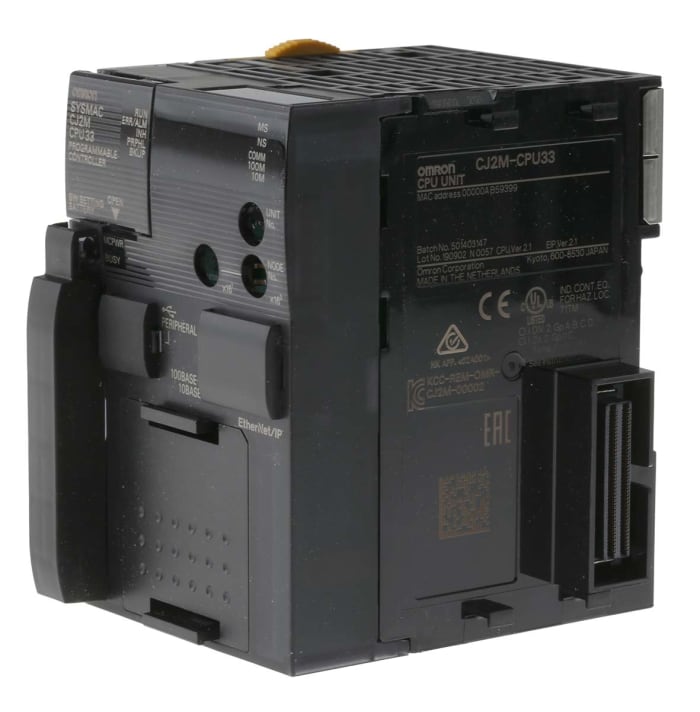 CJ2M-CPU33 Omron | Omron CJ2M Series PLC CPU for Use with CJ2M-CPU33 Omron | Omron CJ2M Series PLC CPU for Use with