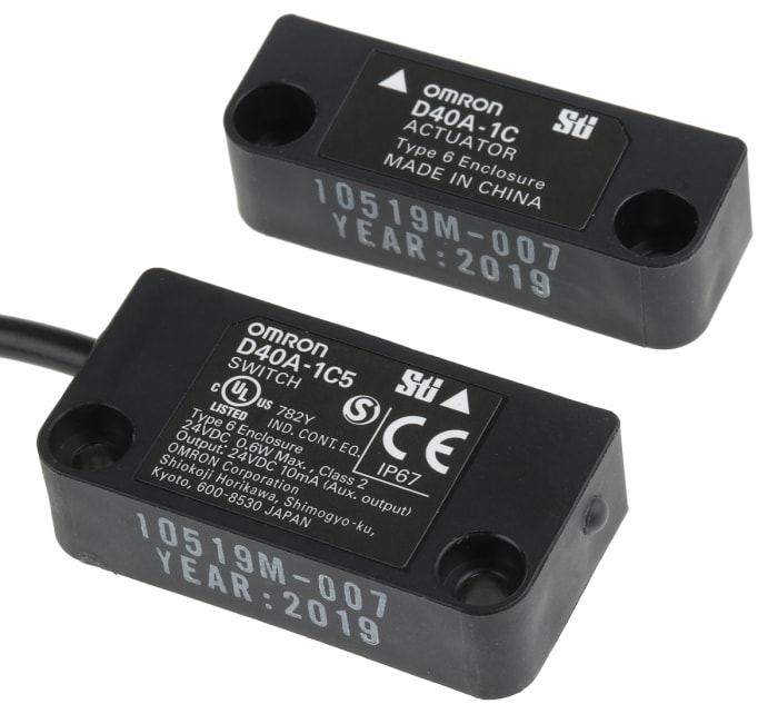 D40A-1C5 Omron | Omron D40A Series Magnetic Non-Contact Safety Switch, 24V dc, Polybutylene ...