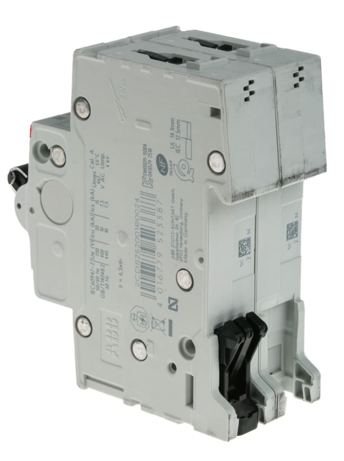 2CDS252001R0024 S202-C2 ABB | ABB System Pro M Compact S200 MCB, 2P, 2A Curve C, 400V AC, 6 kA ...