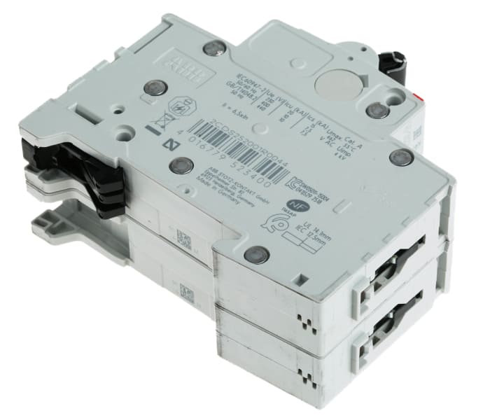 2CDS252001R0044 S202-C4 ABB | ABB System Pro M Compact S200 MCB, 2P, 4A Curve C, 400V AC, 6 kA ...