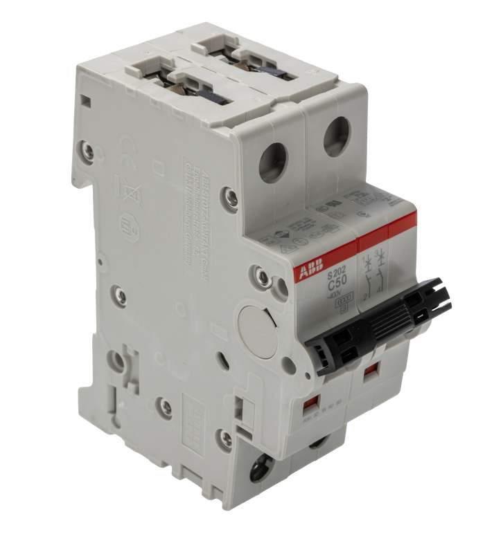 2CDS252001R0504 S202-C50 ABB | Interruptor automático 2P, 50A, Curva Tipo C, Poder de corte 10 ...