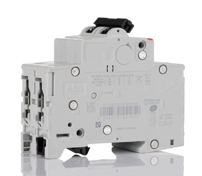 2CDS252001R0634 S202-C63 ABB | ABB System Pro M Compact S200 MCB, 2P, 63A Curve C, 440V AC, 125V ...