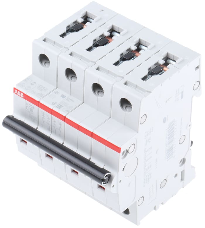 2CDS254001R0164 S204-C16 ABB | Interruptor automático 4P, 16A, Curva Tipo C, Poder de corte 6 kA ...
