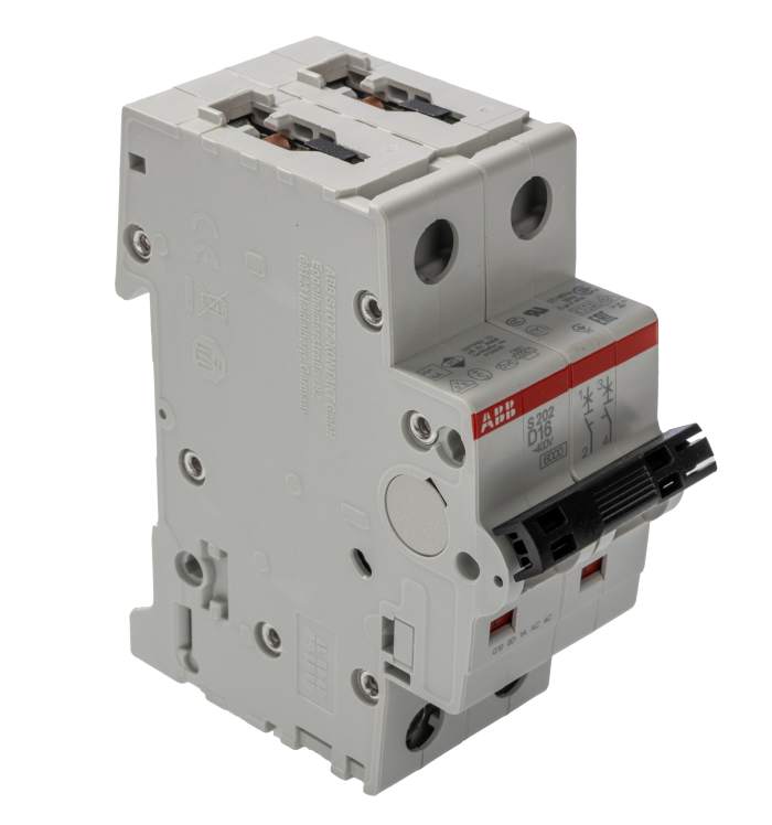 2CDS252001R0161 S202-D16 ABB | Interruptor automático 2P, 16A, Curva Tipo D, Poder de corte 10 ...