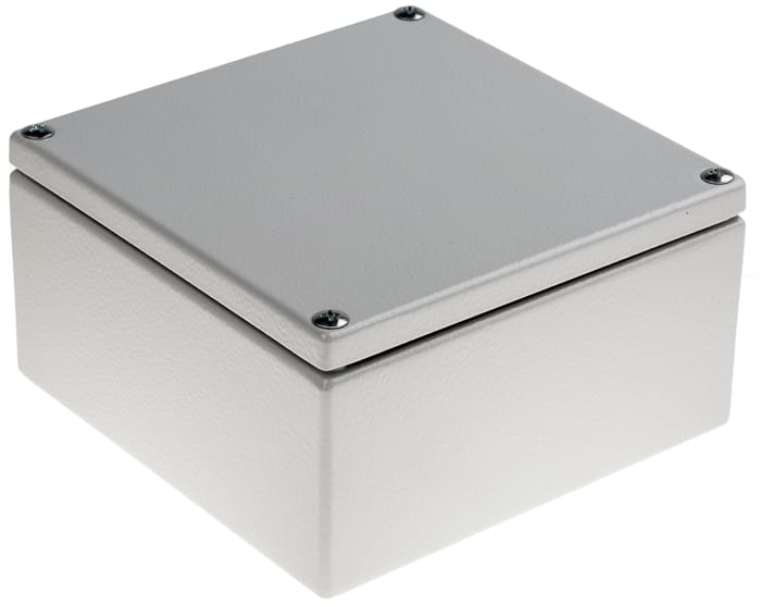 RS PRO | RS PRO Light Grey Mild Steel Terminal Box, IP66, 150 x 80 x ...