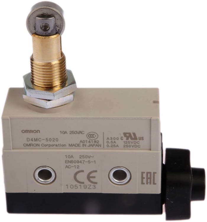 D4MC-5020 Omron | Omron Roller Plunger Limit Switch, NO/NC, IP67, SPDT ...