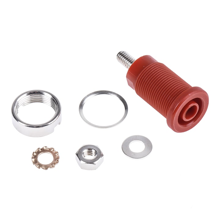 SEB 6445 NI / RT Schutzinger | Schutzinger Red Female Banana Socket, 4 ...