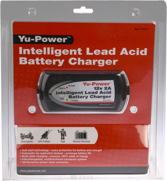 YPC2A12 Yuasa | Yuasa Battery Charger For Lead Acid 13.65V 2A with EU ...