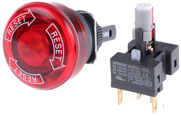 A165E-LS-24D-01 Omron | Omron A165E Series Twist Release Illuminated ...