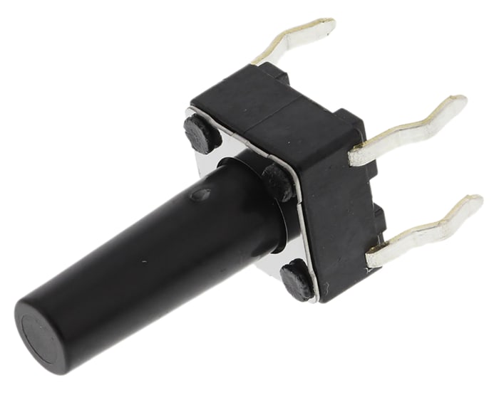 SKHHDTA010 Alps Alpine | Black Stem Tactile Switch, SPST 50 mA @ 12 V ...