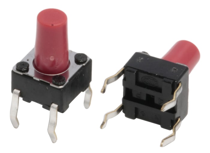 SKHHBSA010 Alps Alpine | Alps Alpine Red Stem Tactile Switch, SPST 50 ...