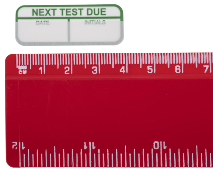 RS PRO | RS PRO Adhesive Pre-Printed Adhesive Label-Next Test Due ...