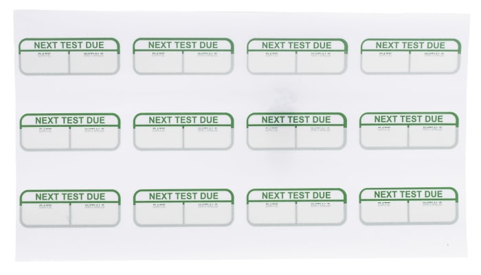 RS PRO | RS PRO Adhesive Pre-Printed Adhesive Label-Next Test Due ...