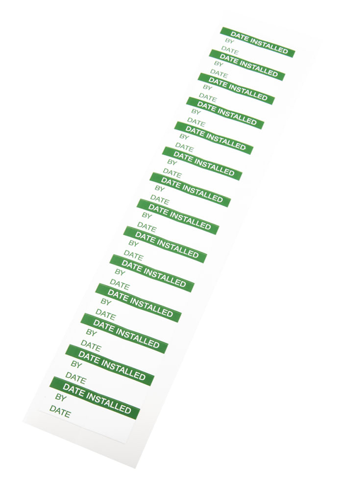 RS PRO | RS PRO Adhesive Pre-Printed Adhesive Label-Date Installed ...