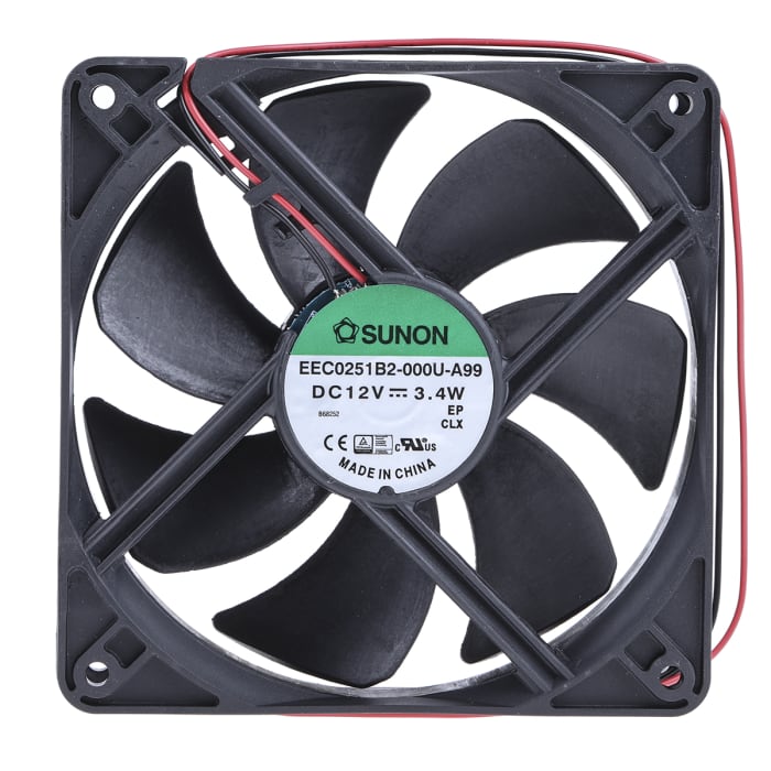 EEC0251B2-000U-A99 Sunon | Sunon EE Series Axial Fan, 12 V dc, DC ...